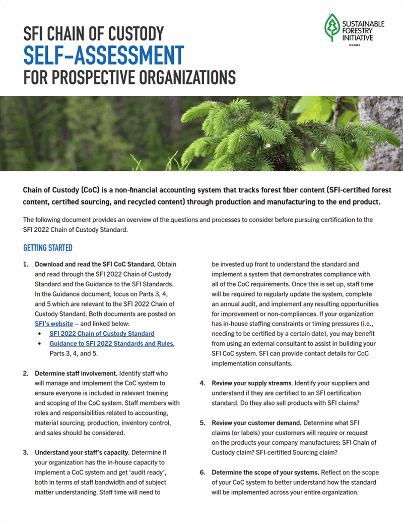 Chain of Custody Standard - forests.org